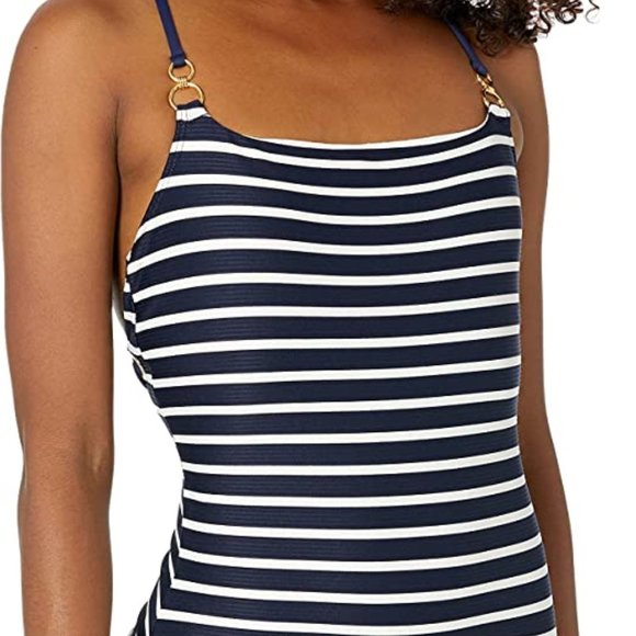 La Blanca | Swim | Capri Nautical Stripe Swimsuit Mio One Piece Navy ...